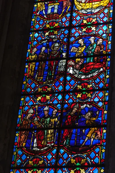 Stained Glass Windows Of Saint Gatien Cathedral In Tours France