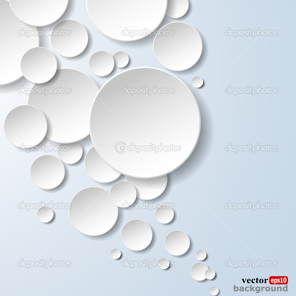 Abstract white paper circles on light blue background — Stock Vector ... Abstract white paper circles on light blue background — Stock Vector ...