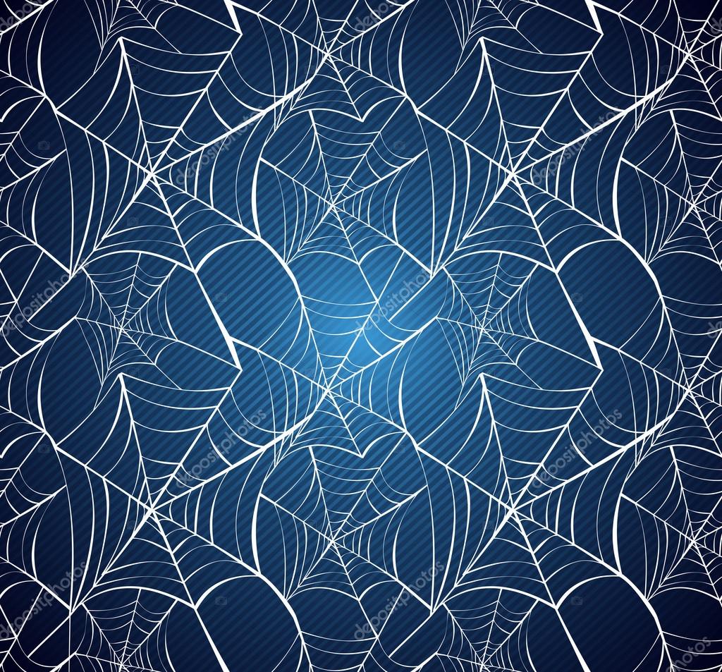 Halloween spider web seamless pattern blue background EPS10 file ... Halloween spider web seamless pattern blue background EPS10 file ...