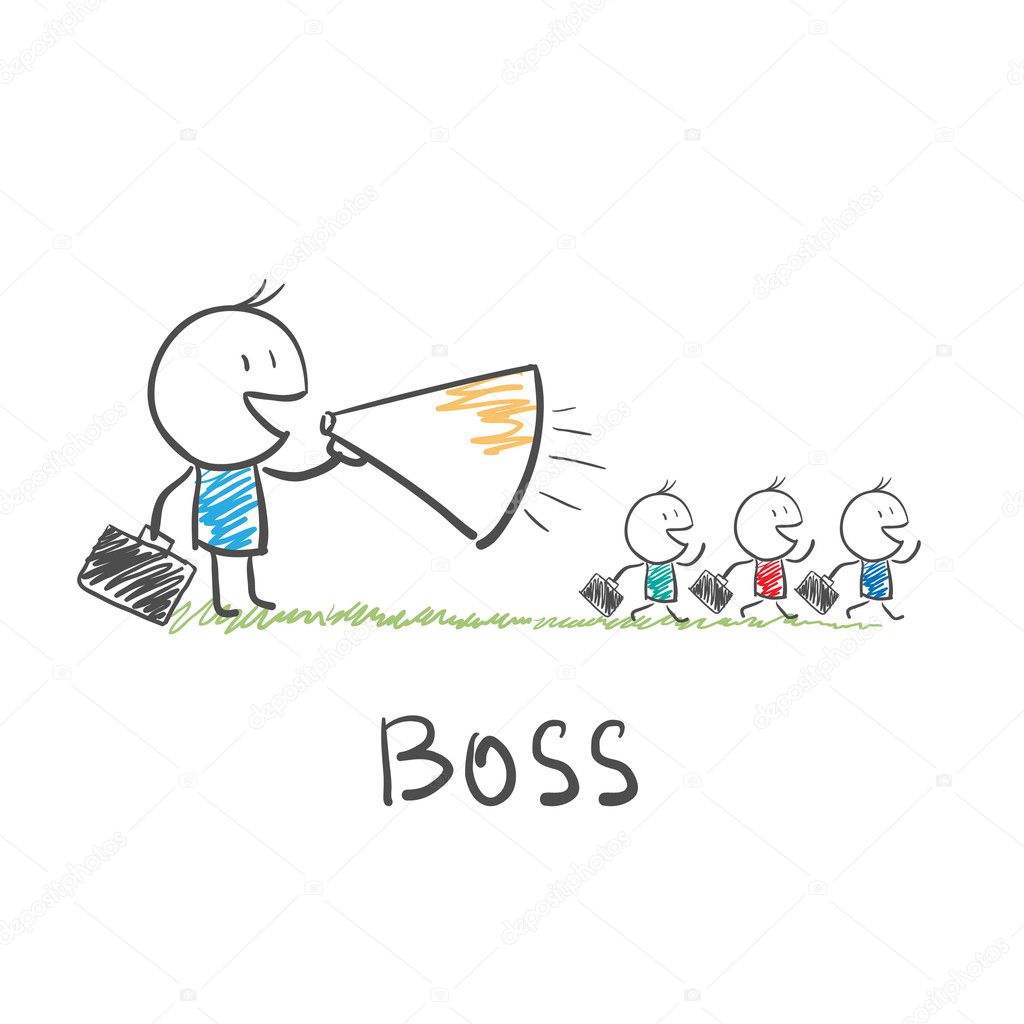 Strict boss — Stock Vector © file404 #13672693 Strict boss — Stock Vector © file404 #13672693