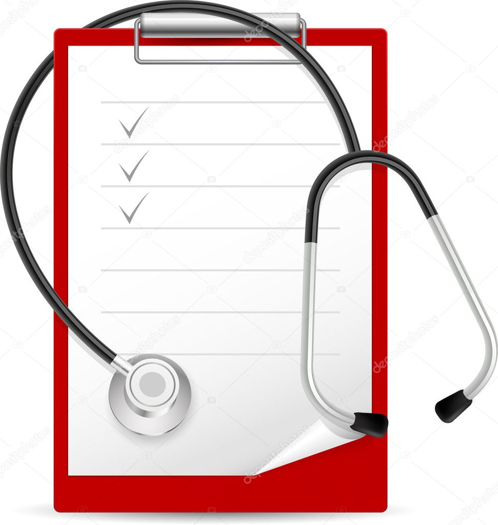 Clipboard with stethoscope, vector — Stock Vector © dvargg #14748021 Clipboard with stethoscope, vector — Stock Vector © dvargg #14748021