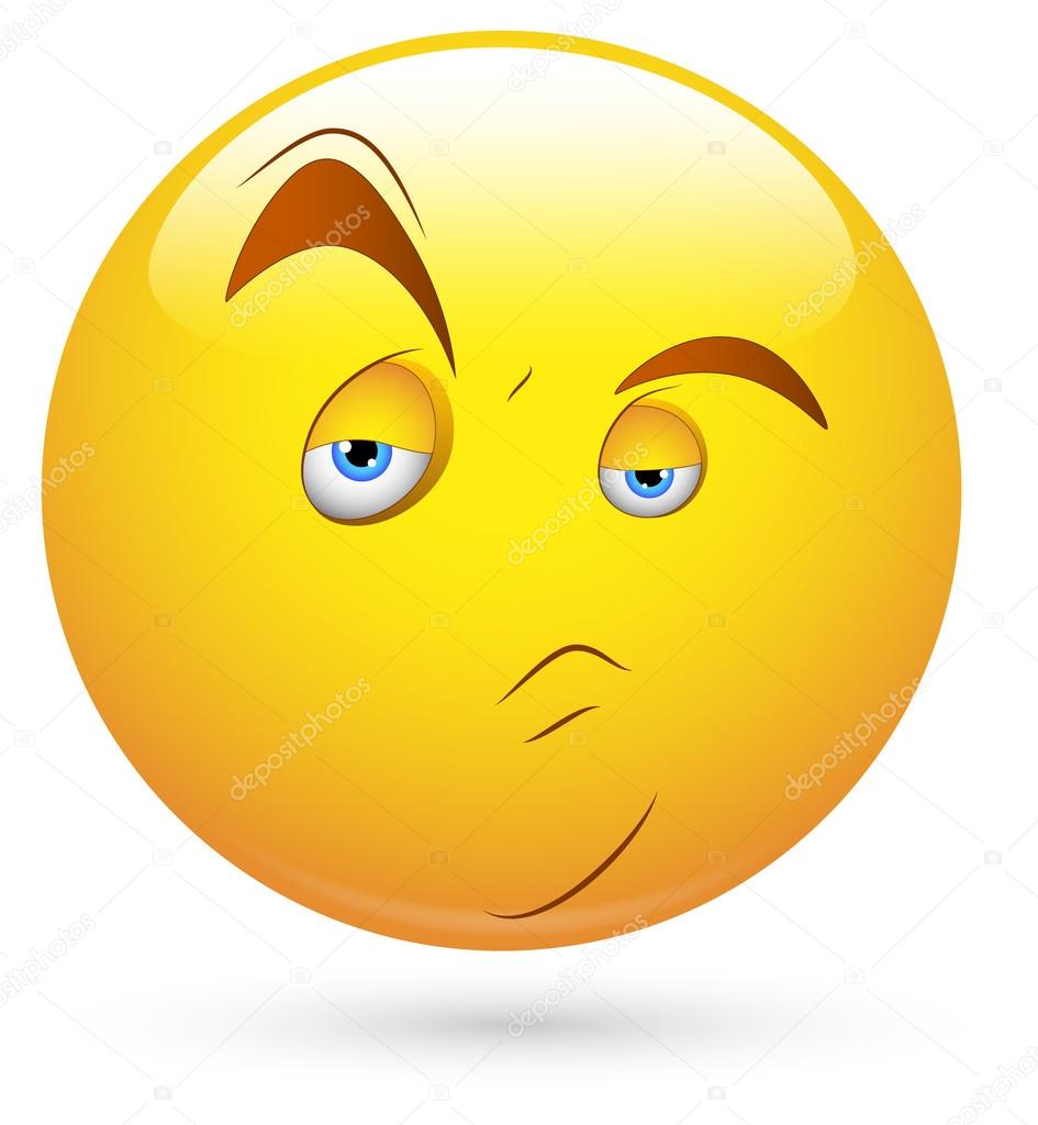 Smiley Vector Illustration - Doubtful Face — Stock Vector © baavli ... Smiley Vector Illustration - Doubtful Face — Stock Vector © baavli ...
