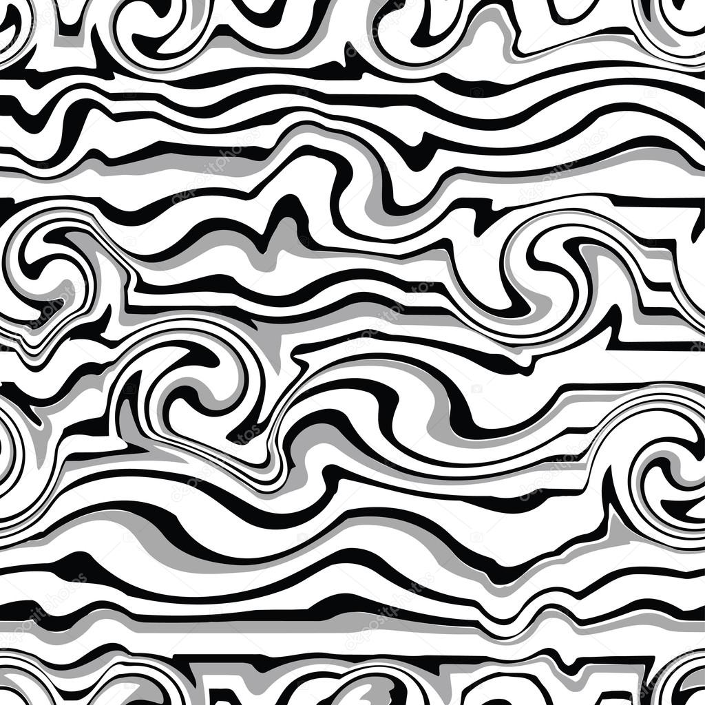 Seamless black-white wave pattern — Stock Vector #21851587 Seamless black-white wave pattern — Stock Vector #21851587