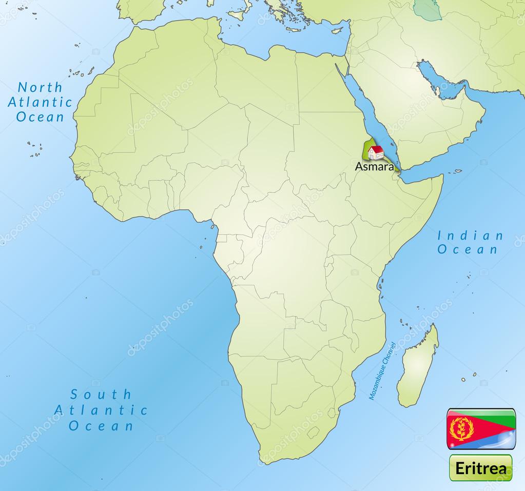 Erythrée Carte De Capital