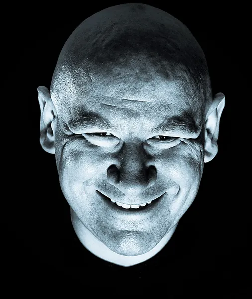 Menacing scary smiling bald man — Stock Photo © paulmhill #8754304