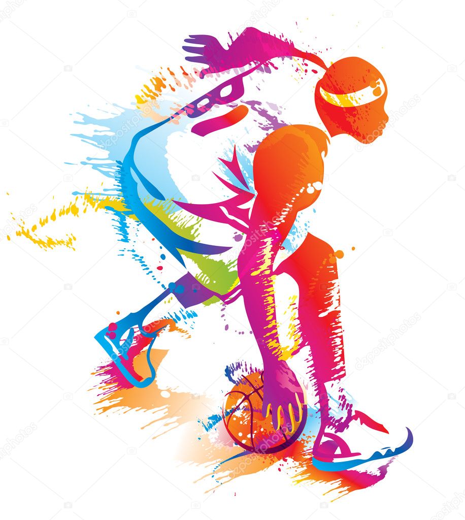 Basketball player. Vector illustration. — Stock Vector © vic02dd13 ... Basketball player. Vector illustration. — Stock Vector © vic02dd13 ...