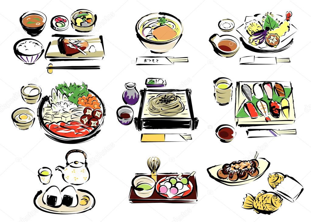 Japanese Food — Stock Vector © Niow 22559319