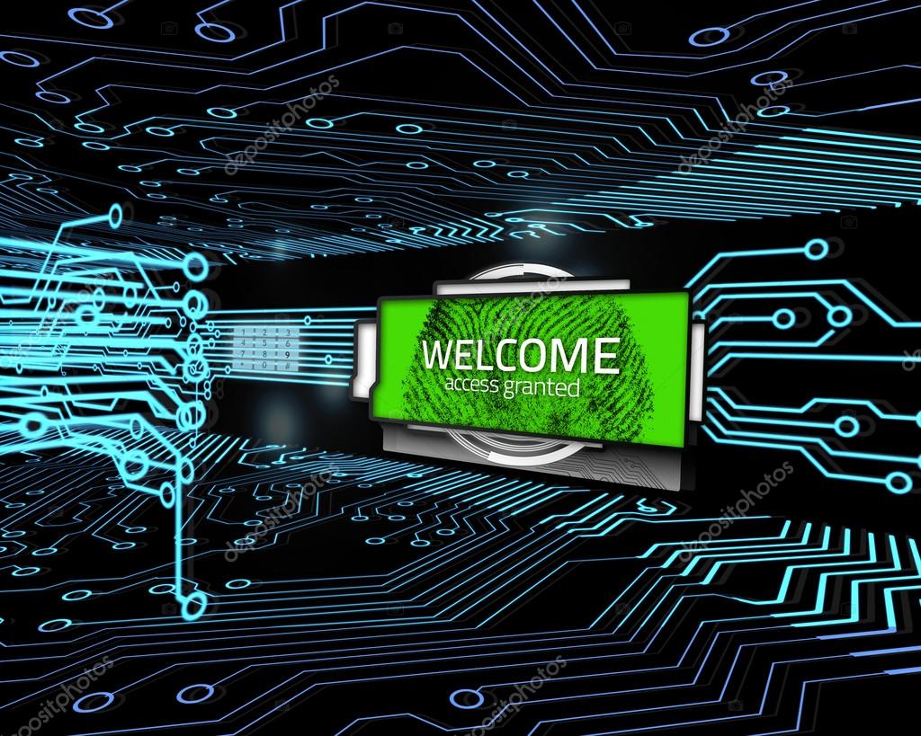 Welcome screen in digital circuit board — Stock Photo © Wavebreakmedia ...