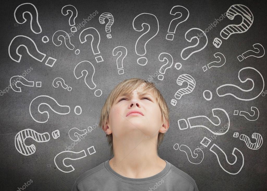 Confused child thinking — Stock Photo #28059907 Confused child thinking — Stock Photo #28059907