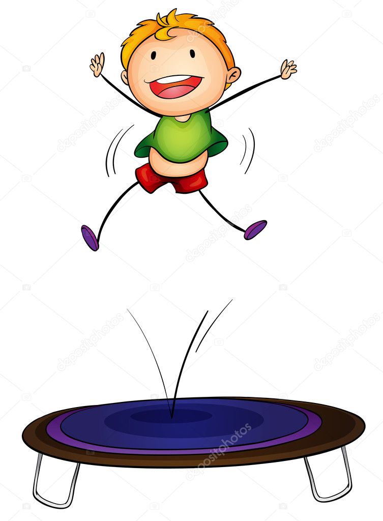 Trampoline kid — Stock Vector © interactimages #12603082 Trampoline kid — Stock Vector © interactimages #12603082