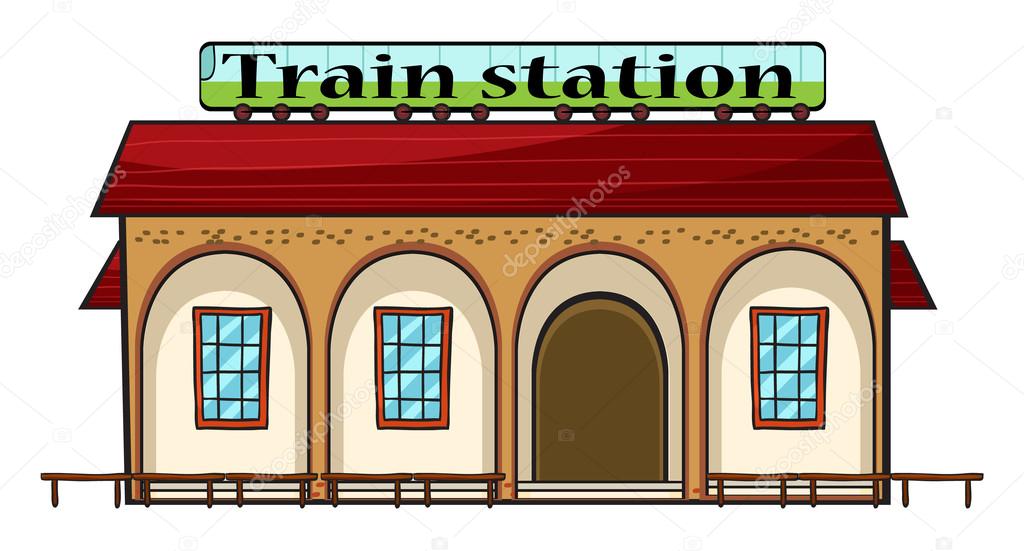 Una estación de tren — Vector de stock #18872373 — Depositphotos