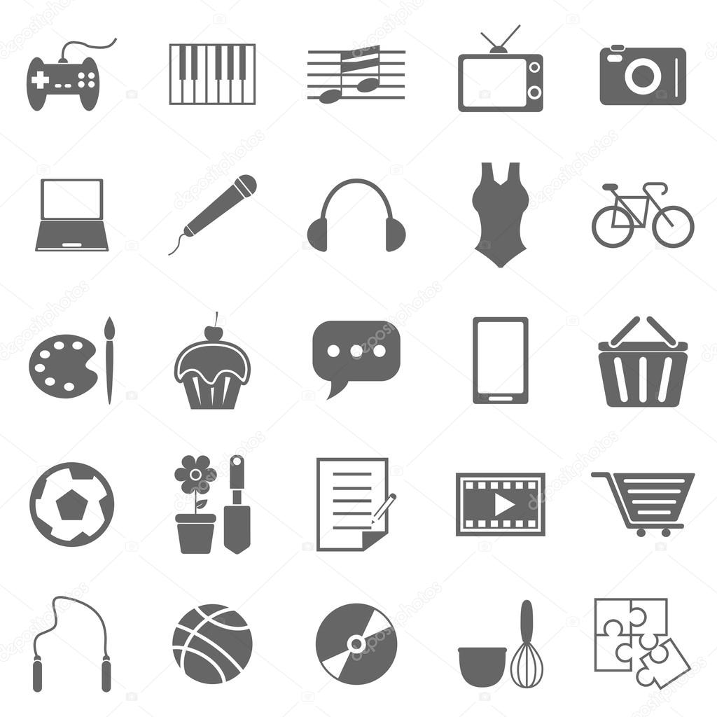 Hobby icons on white background — Stock Vector © punsayaporn #34700649 Hobby icons on white background — Stock Vector © punsayaporn #34700649