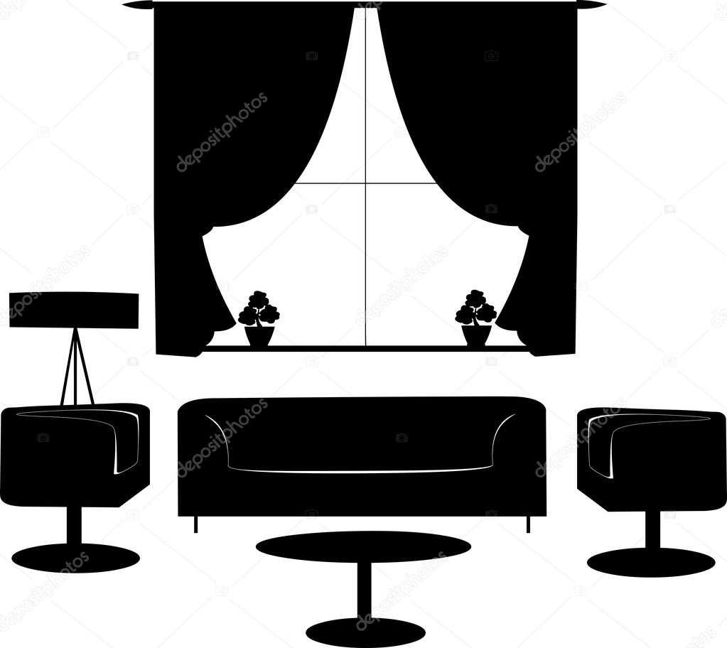 Modern Living Room Clip Art