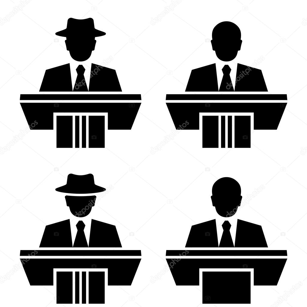 Orator Speaker Black Symbols — Stock Vector © Happyroman 39765643