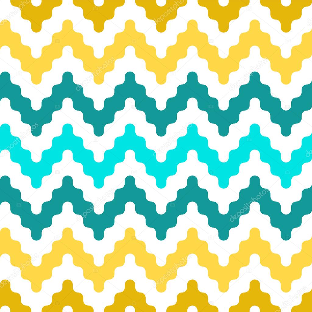 Colorful zigzag geometric seamless pattern in blue and yellow, vector ... Colorful zigzag geometric seamless pattern in blue and yellow, vector ...