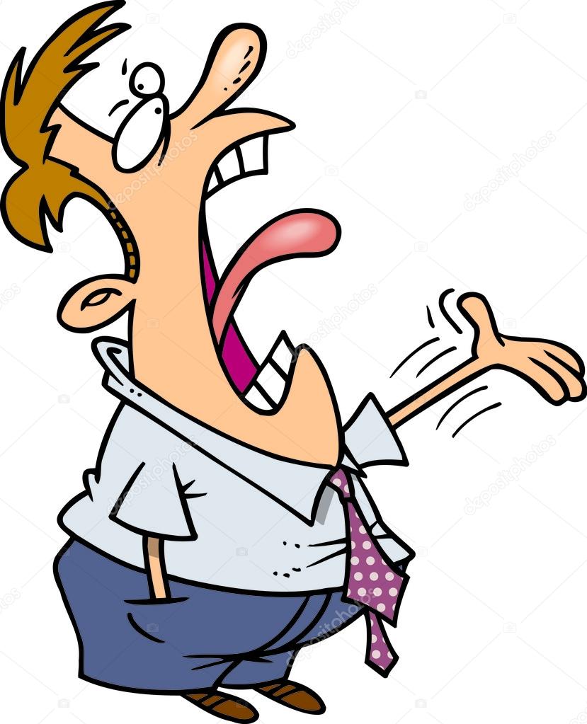Cartoon Man Loudly Complaining — Stock Vector © ronleishman #13941202 Cartoon Man Loudly Complaining — Stock Vector © ronleishman #13941202