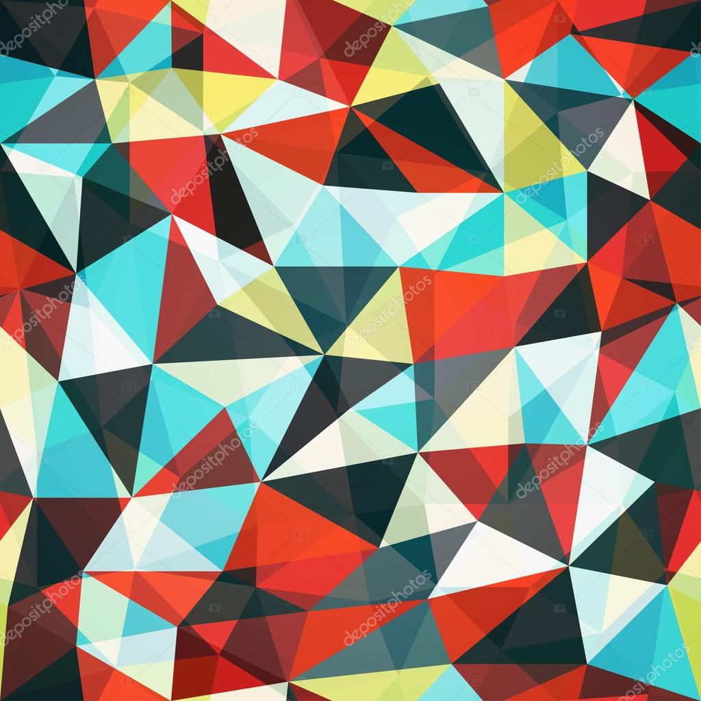 Retro mosaic triangle seamless pattern — Stock Vector © gudinny #24135901 Retro mosaic triangle seamless pattern — Stock Vector © gudinny #24135901