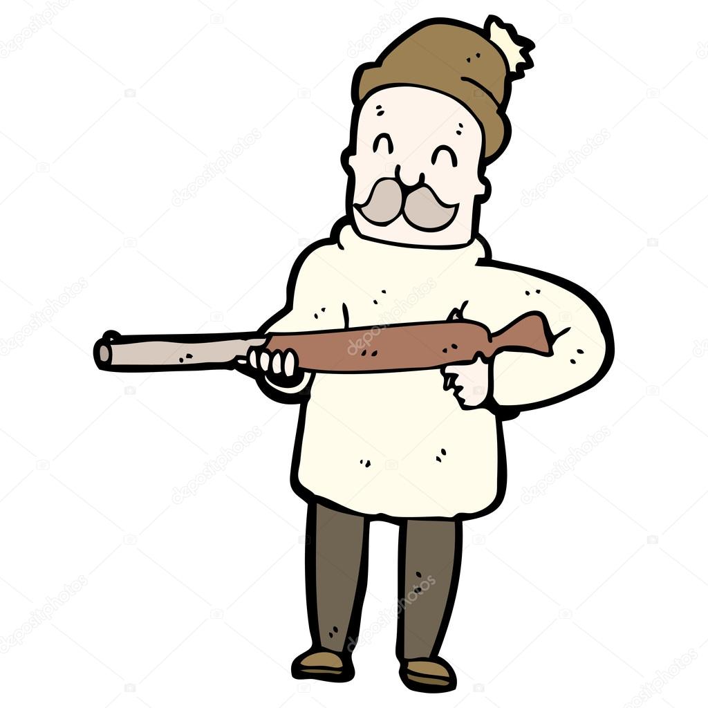 Cazador de dibujos animados — Vector de stock #13571046