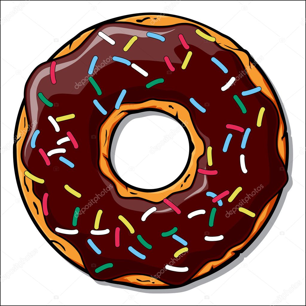 Cartoon donut illustration. — Stock Vector © R_lion_O #13925735 Cartoon donut illustration. — Stock Vector © R_lion_O #13925735