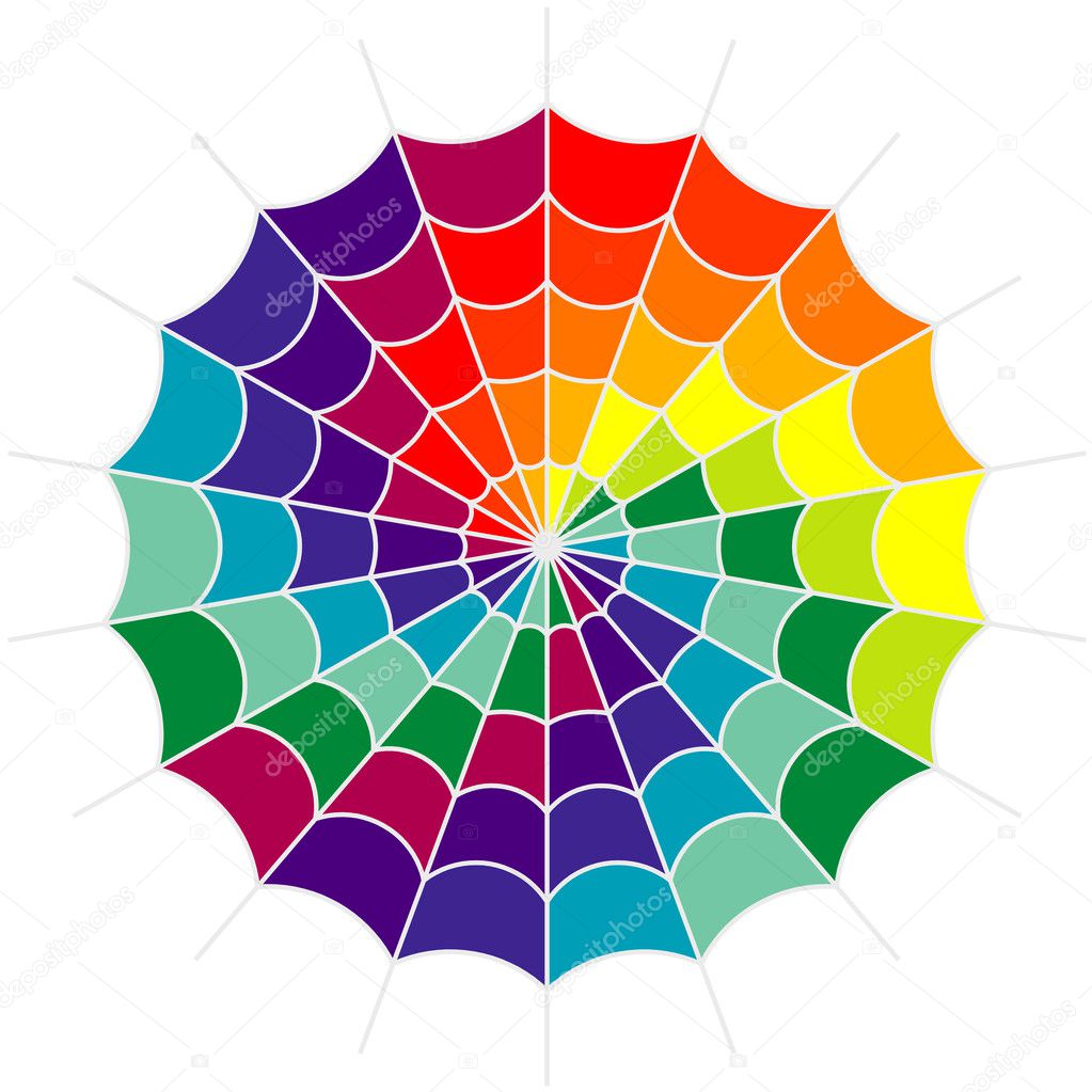 Vector telaraña color arte — Vector de stock #24420377 — Depositphotos Vector telaraña color arte — Vector de stock #24420377 — Depositphotos
