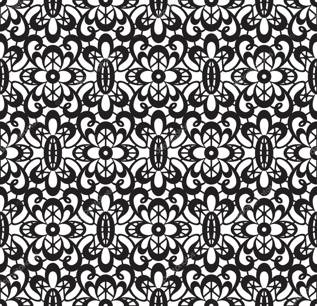Seamless Black Lace Pattern — Stock Vector © Magenta10 19481269
