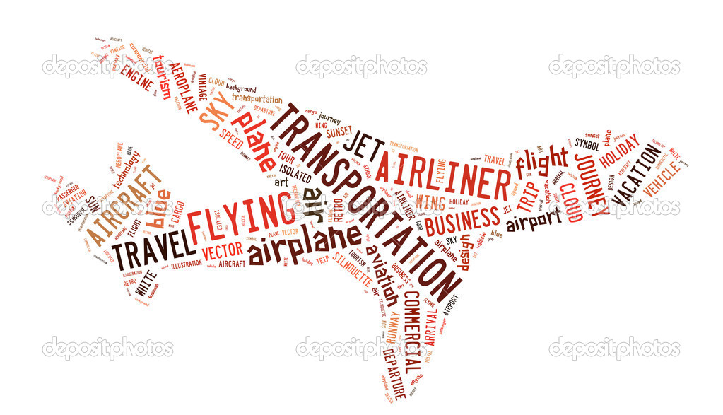 Colourful Airplane Word Cloud — Stock Photo © khai9000 #31352809