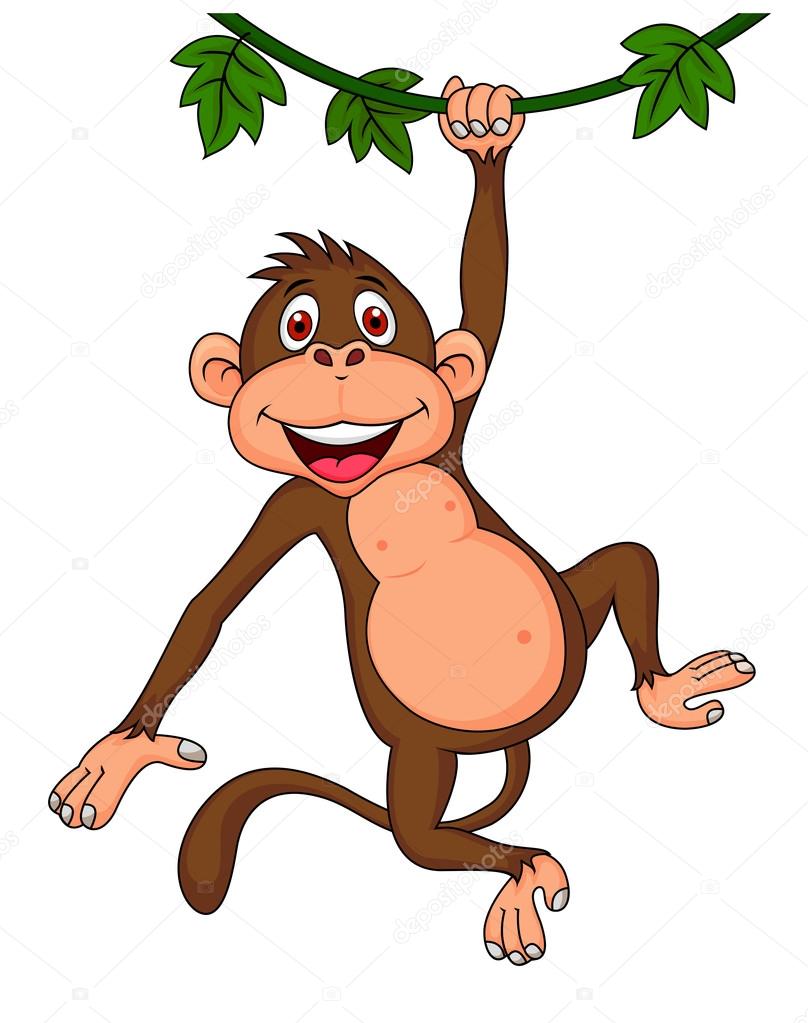 Cute monkey cartoon hanging — Stock Vector © tigatelu #23052286 Cute monkey cartoon hanging — Stock Vector © tigatelu #23052286