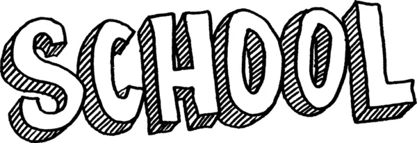 Vector illustration of school word — Stock Vector © strixcode #29735003