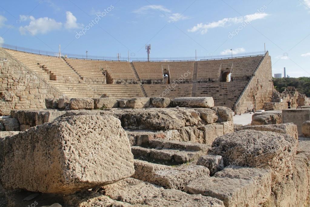 Ancient amphitheater ruins in Caesarea.Israel Stock Photo by ©k45025 ...