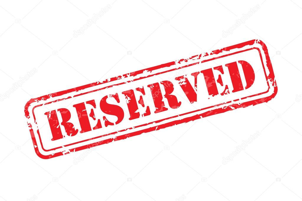 Sello de goma reservado — Vector de stock © cluckva #13298167