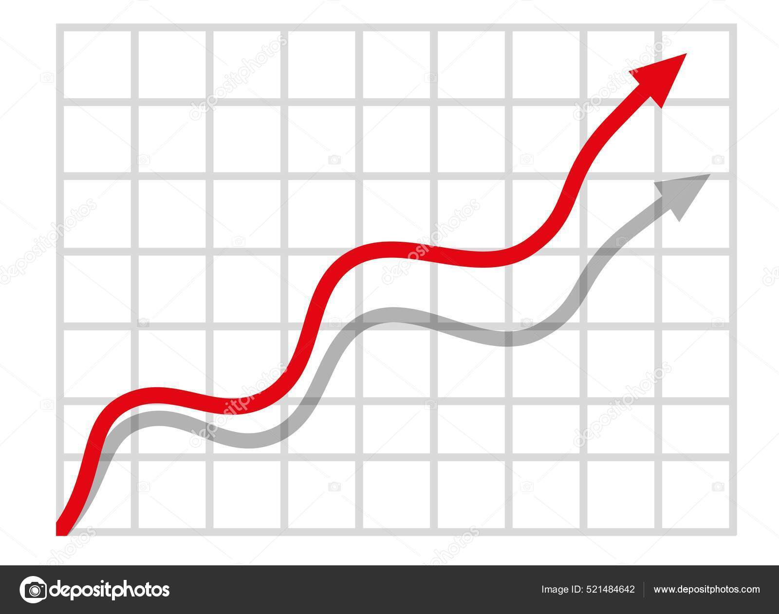 Graph Increase Report Diagram Rise Gain Progress Vector Illustration ...