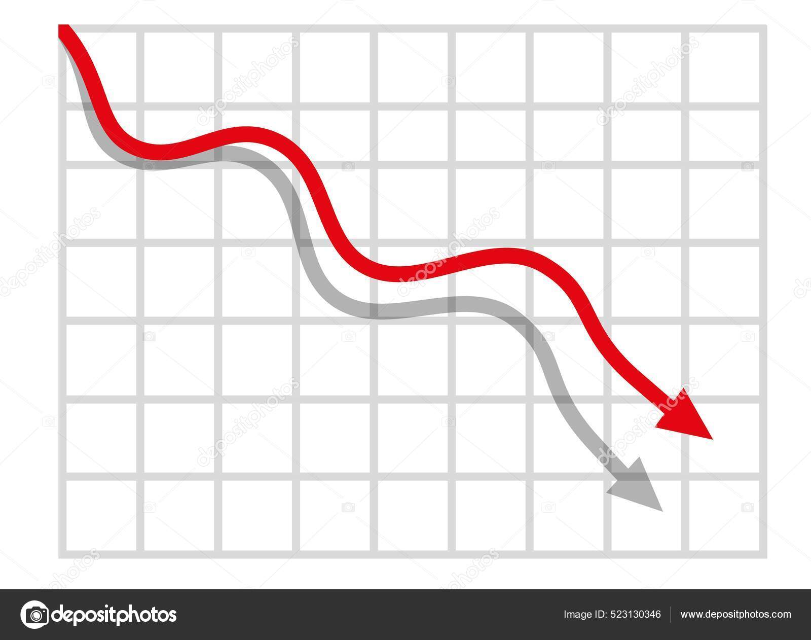 Graph Decrease Report Diagram Recession Bankruptcy Progress Business Finance Vector Stock Vector ...