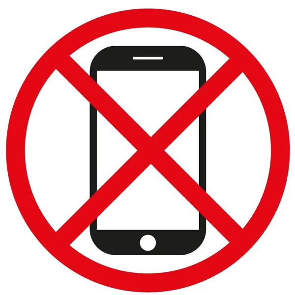 Tidak Ada Tanda Peringatan Zona Telepon Ilustrasi Dengan Teks Tempat ...