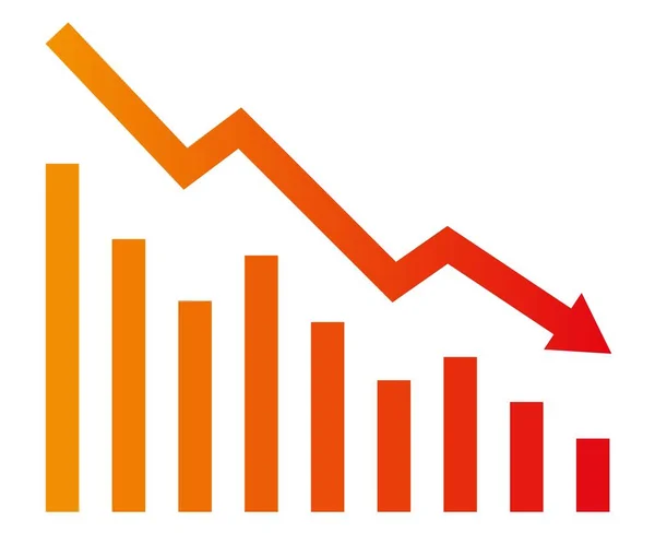 Graph Decrease Report Diagram Recession Bankruptcy Progress Business Finance Vector Stock Vector ...