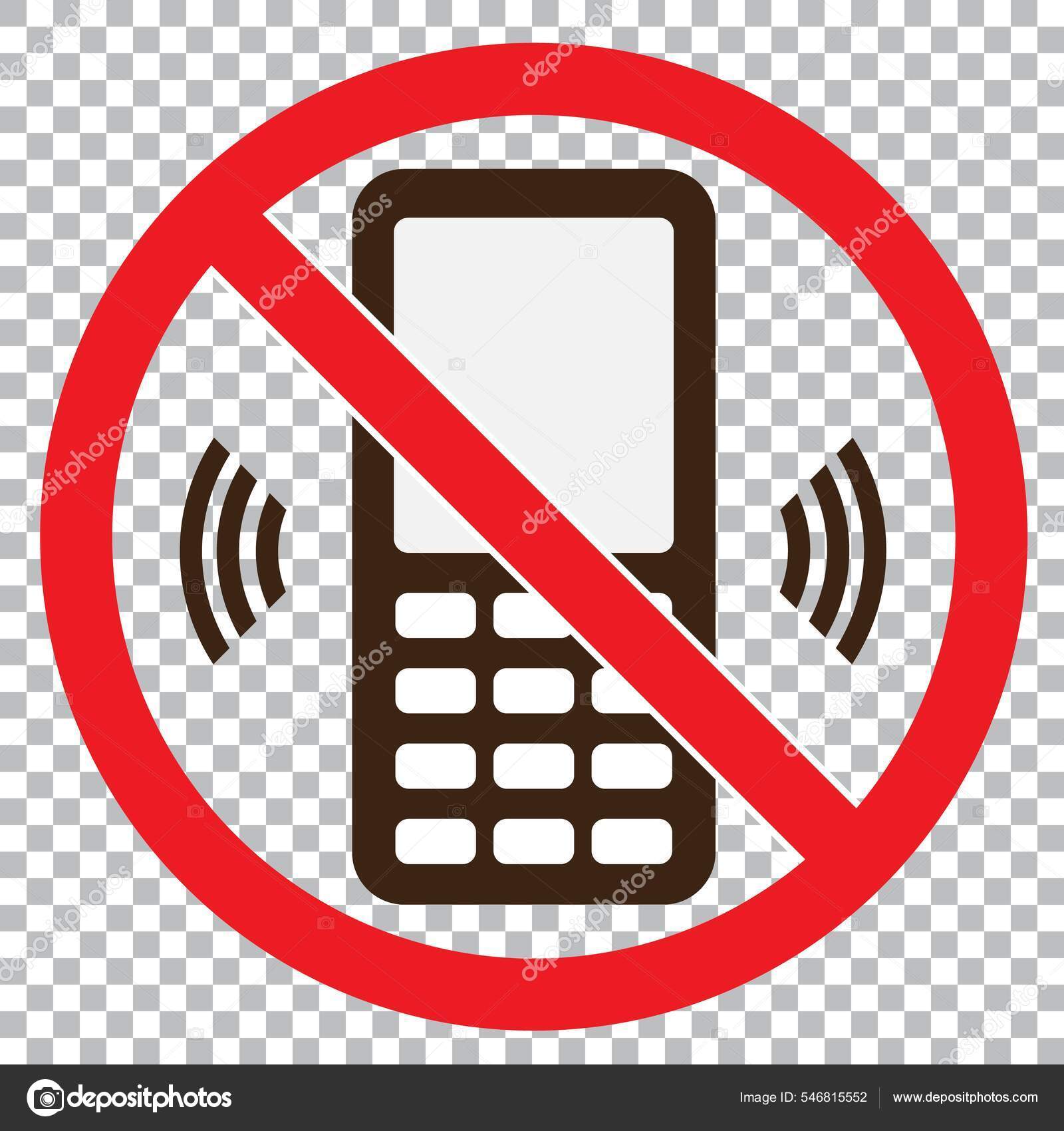 Handy Warnschild Symbol Auf Transparentem Hintergrund Knopfhörer Aus ...