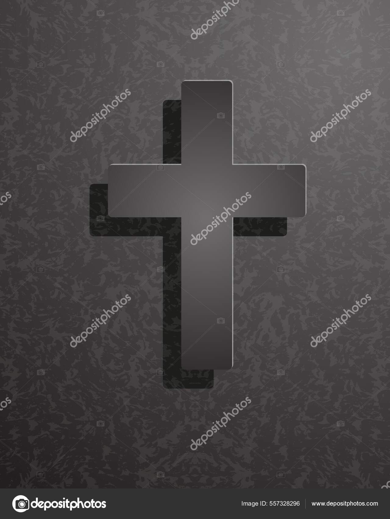 Easter Symbol Cross Resurrection Jesus Christ Dark Colors Stock Vector ...