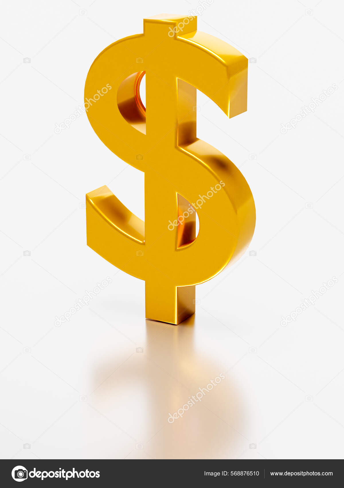 3d Dollar Sign Gold