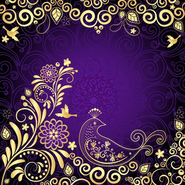 Vintage gold-purple frame Stock Vector Image by ©OlgaDrozd #14077844