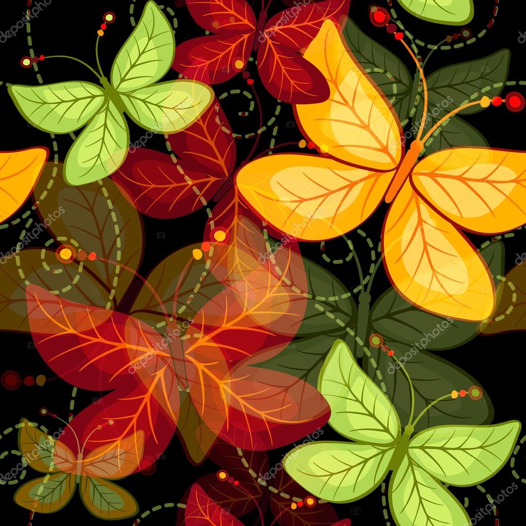 Seamless dark autumn pattern Stock Vector Image by ©OlgaDrozd #23123046