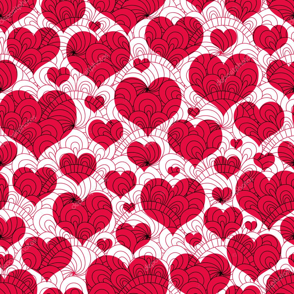Vintage seamless valentine pattern Stock Vector Image by ©OlgaDrozd ...