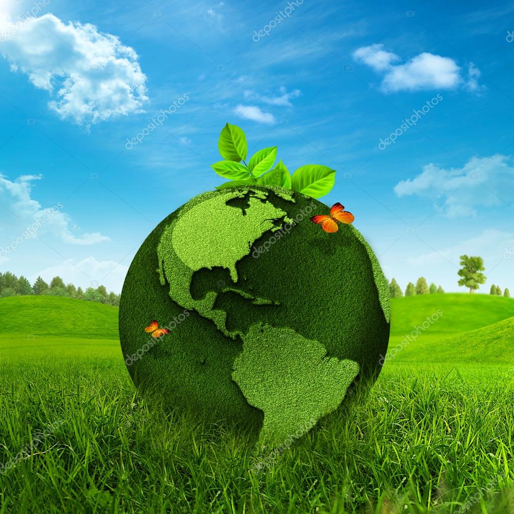 Green Earth. Abstract environmental backgrounds — Stock Photo ...