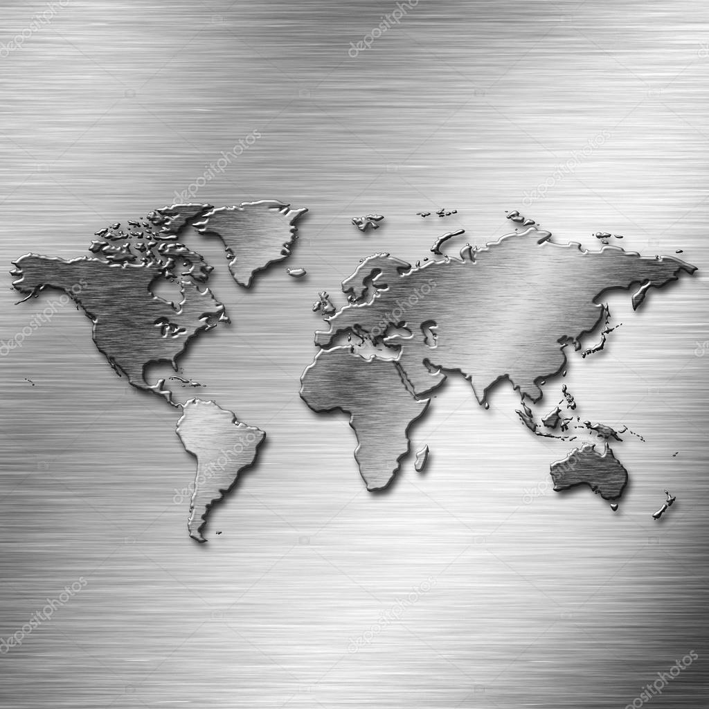 Aluminium Earth map Stock Photo by ©tolokonov 49579603