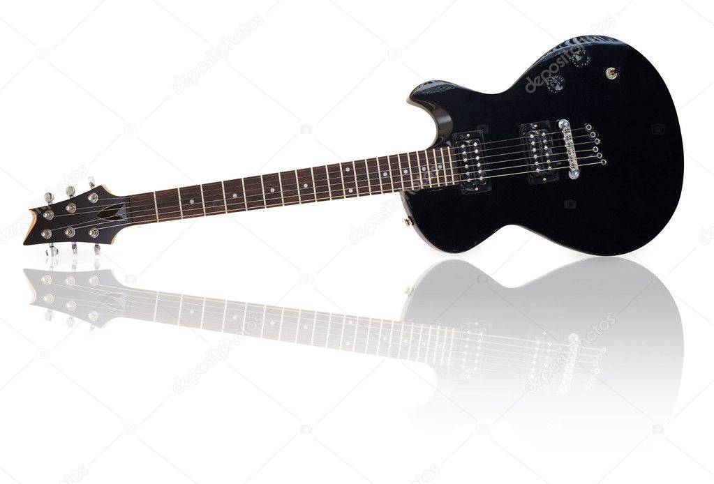 Black electric guitar — Stock Photo © vovan13 #13587031