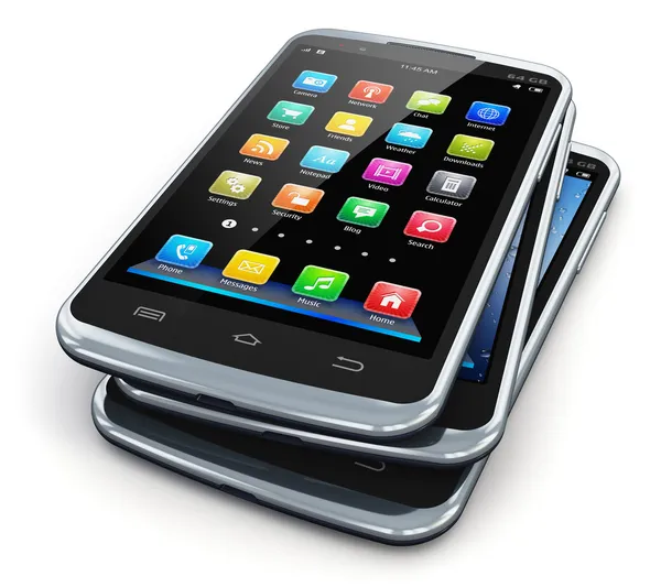 Set of touchscreen smartphones — Stock Photo © scanrail #7005731