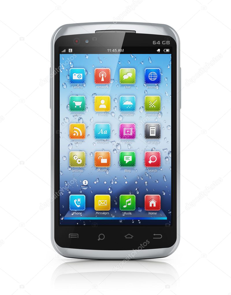Modern touchscreen smartphone Stock Photo by ©scanrail 22346715