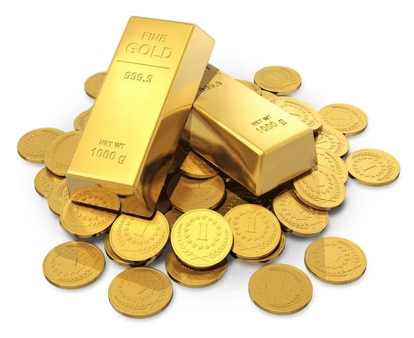 Gold ingots and coins — Stock Photo © scanrail #46770337