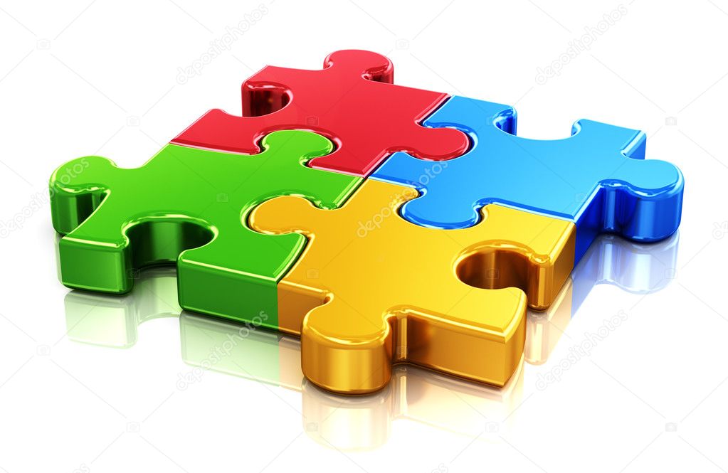Color puzzle pieces Stock Photo by ©scanrail 32145499