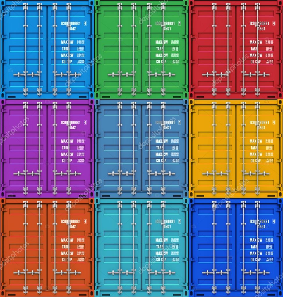 Color cargo containers Stock Photo by ©scanrail 34111353