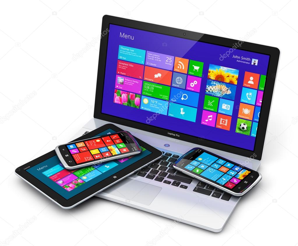 Mobile devices with touchscreen interface — Stock Photo © scanrail ... Mobile devices with touchscreen interface — Stock Photo © scanrail ...