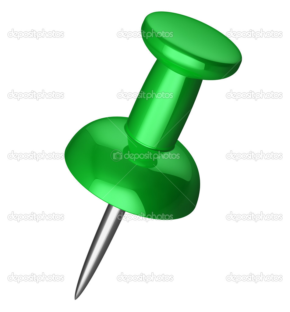 Green pushpin — Stock Photo © scanrail #34608075 Green pushpin — Stock Photo © scanrail #34608075